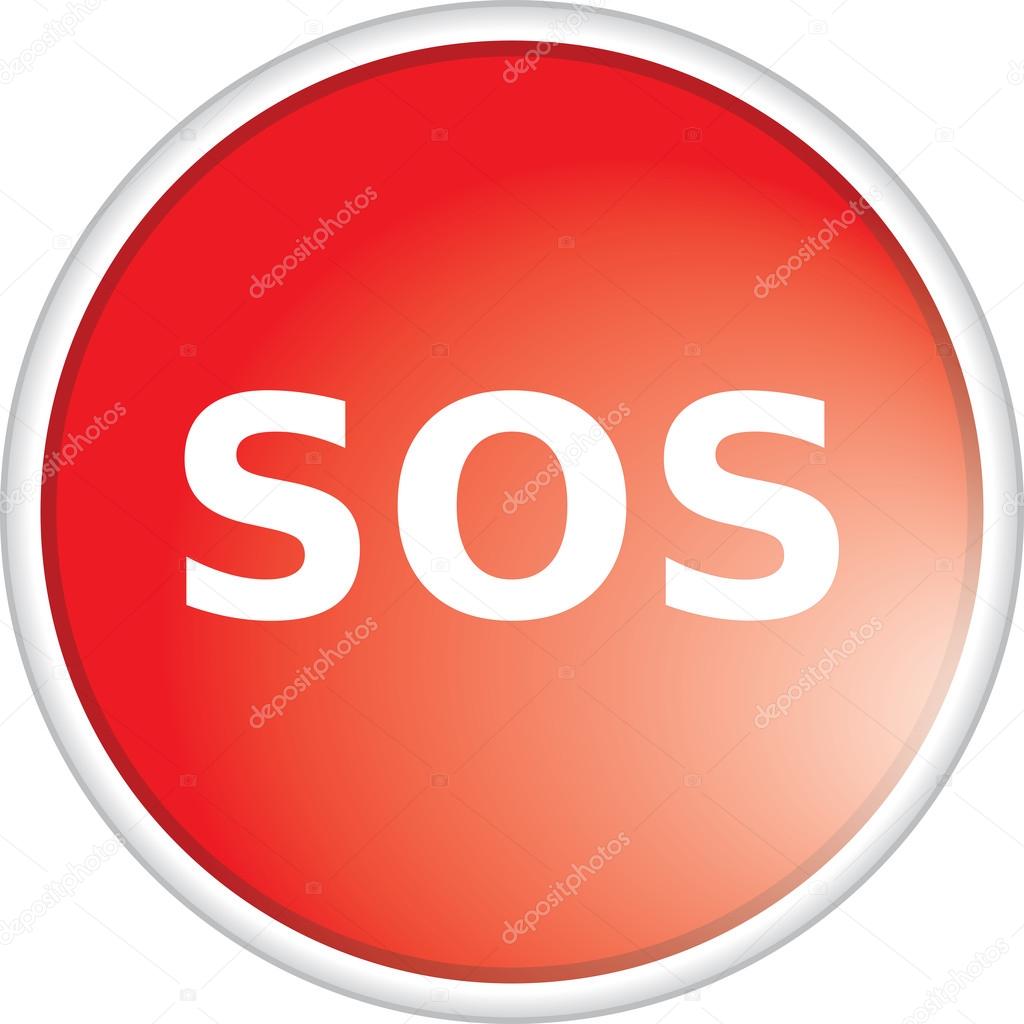 SOS button icon — Stock Vector © traid #102381160