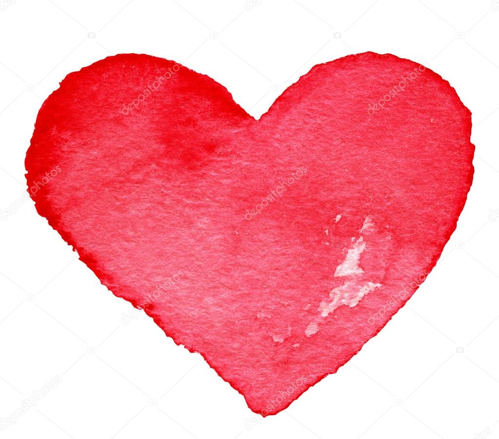 Painted red heart ⬇ Stock Photo, Image by © Zakharova #62960639
