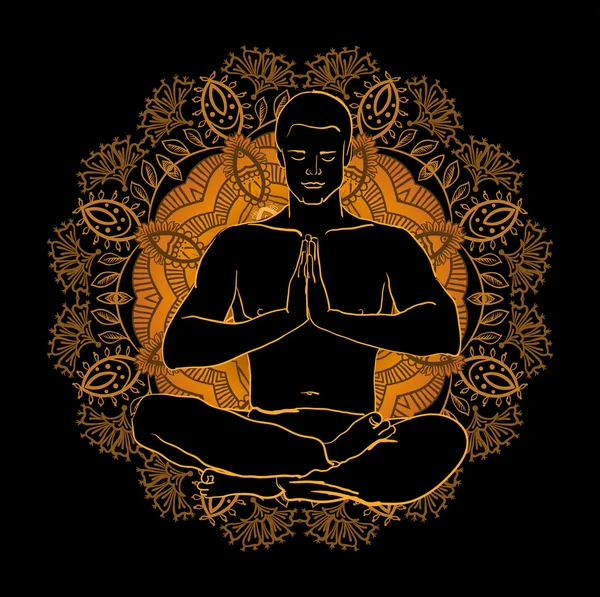 Man doing yoga meditation Stock Vector Image by ©mamziolzi #74921795 Man doing yoga meditation Stock Vector Image by ©mamziolzi #74921795