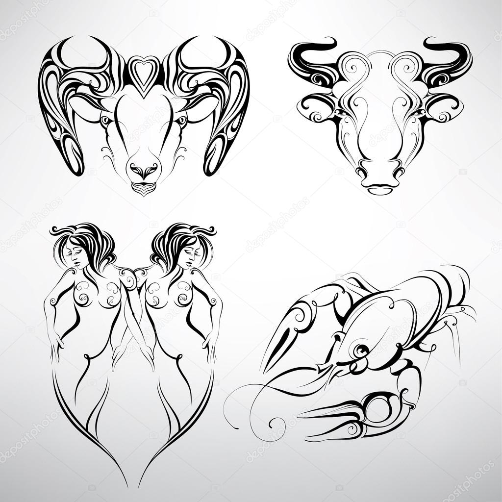 Set Of Zodiac Signs — Stock Vector © Nutriaaa 67898475