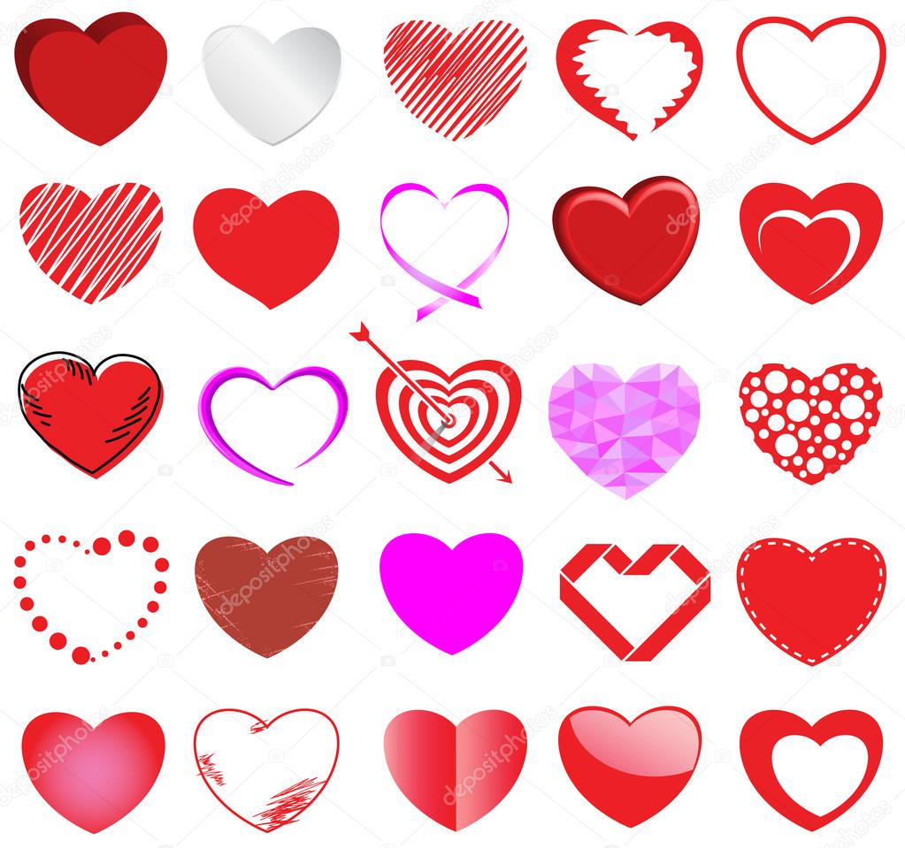 Heart style vector set — Stock Photo © chartcameraman #118036960