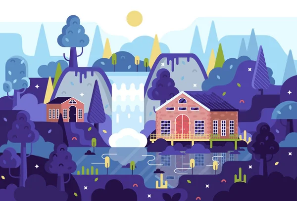 12,030,474 La casa azul Vector Images | Depositphotos