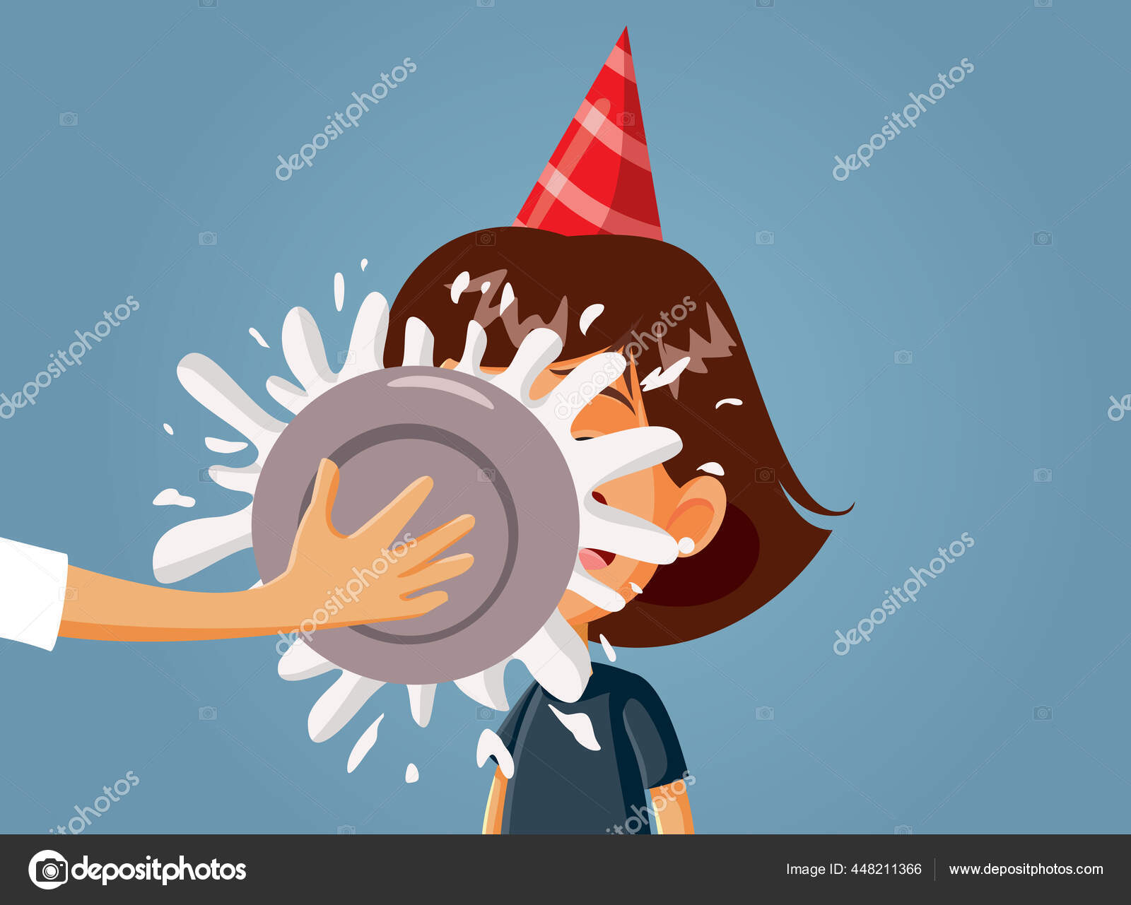 Birthday Girl Hit Face Cake Stock Vector Image by ©nicoletaionescu ...