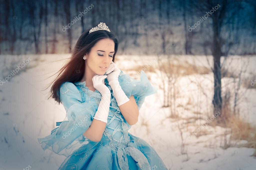 Beautiful Snow Queen in Winter Decor Stock Photo by ©nicoletaionescu ...