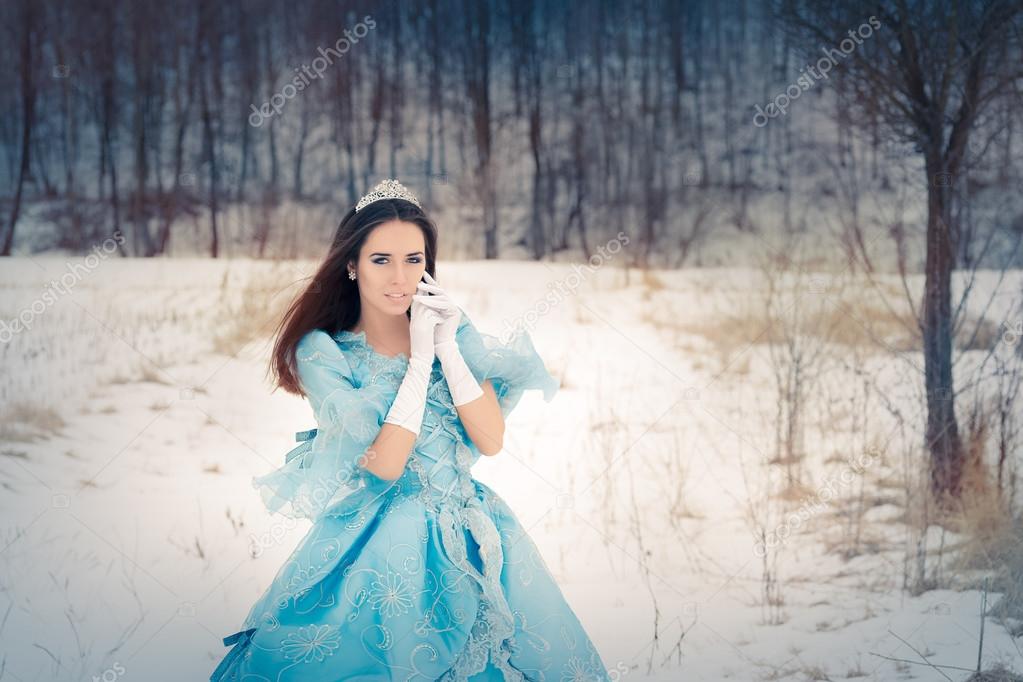 Beautiful Snow Queen in Winter Decor Stock Photo by ©nicoletaionescu ...