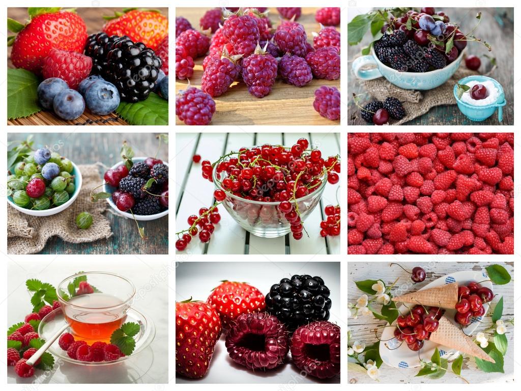 Rood fruit collage — Stock Photo © marjahoebe #110655594