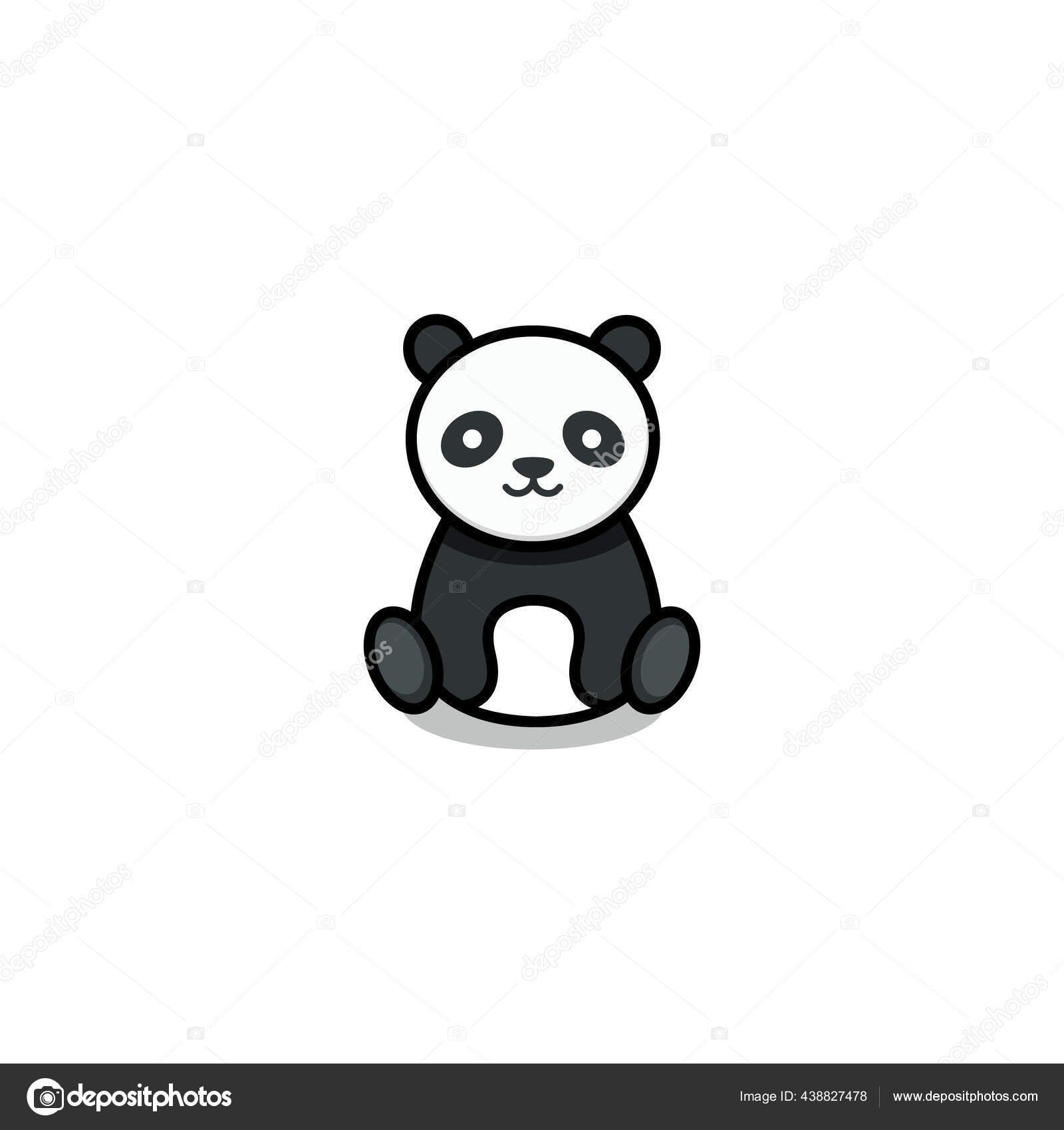 Desain Karakter Panda Lucu Dengan Berbagai Ekspresi Logo Panda ...