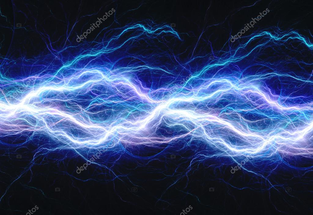 Blue electric lightning Stock Photo by ©cappa 58422019