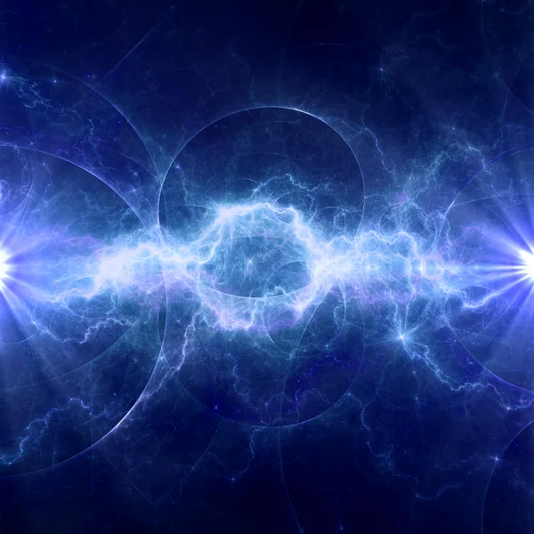 Blue electric lighting, abstract electrical background — Stock Photo ...