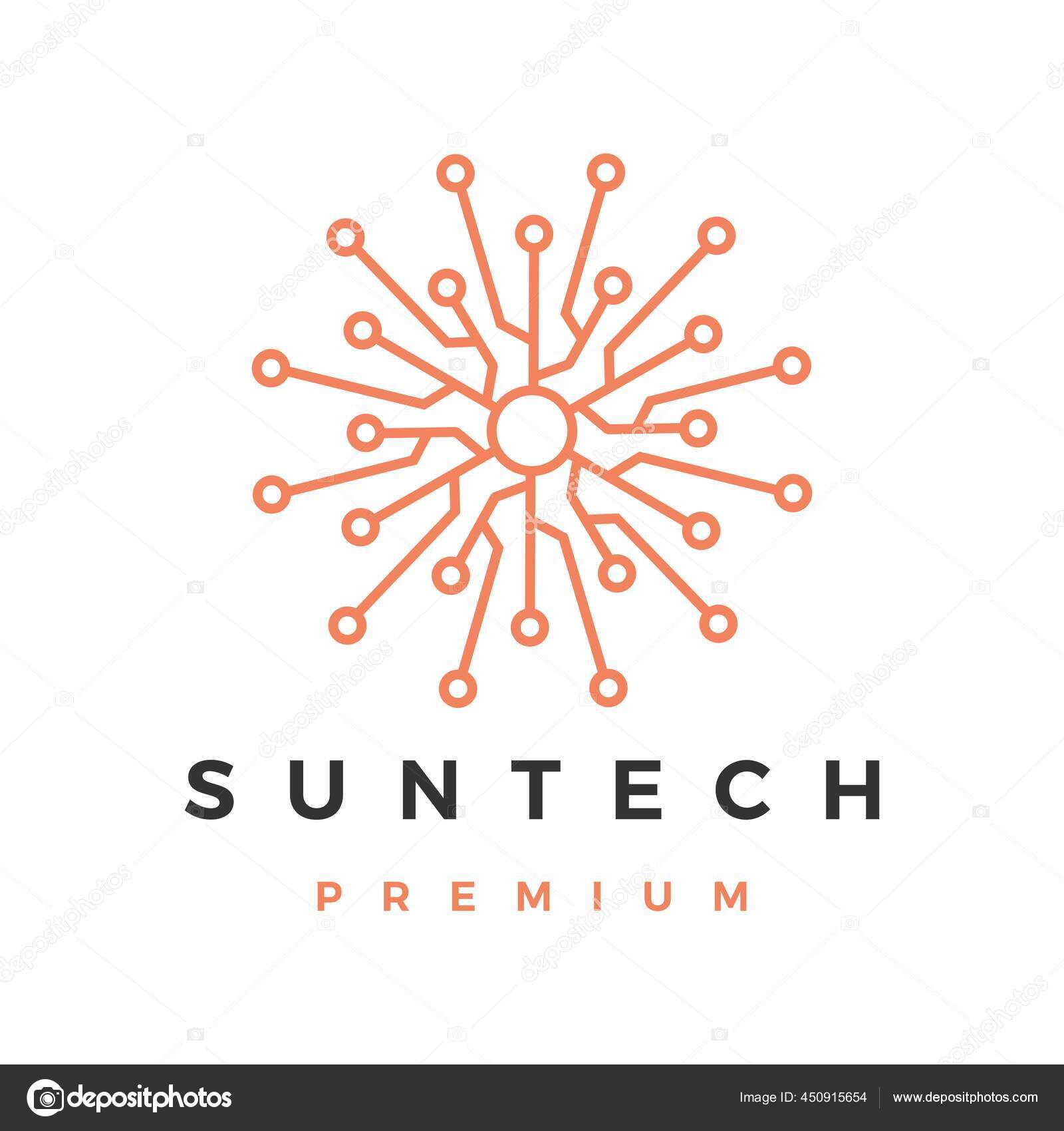 Suntech Logo Sun Tech Zonne Energie Logo Ontwerp. Zonnetechnologie ...