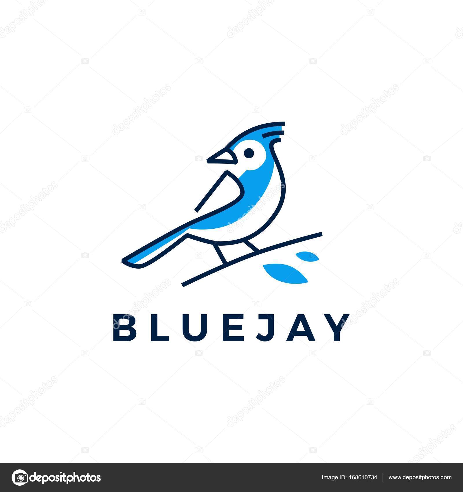 Blue Jay Bird Logo Vector Icon Illustration Stock Vector Image by ...