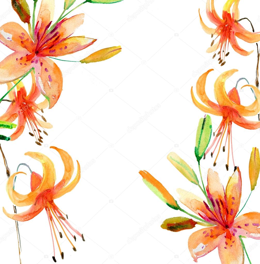 Blooming flowers frame ⬇ Stock Photo, Image by © olies #104129018