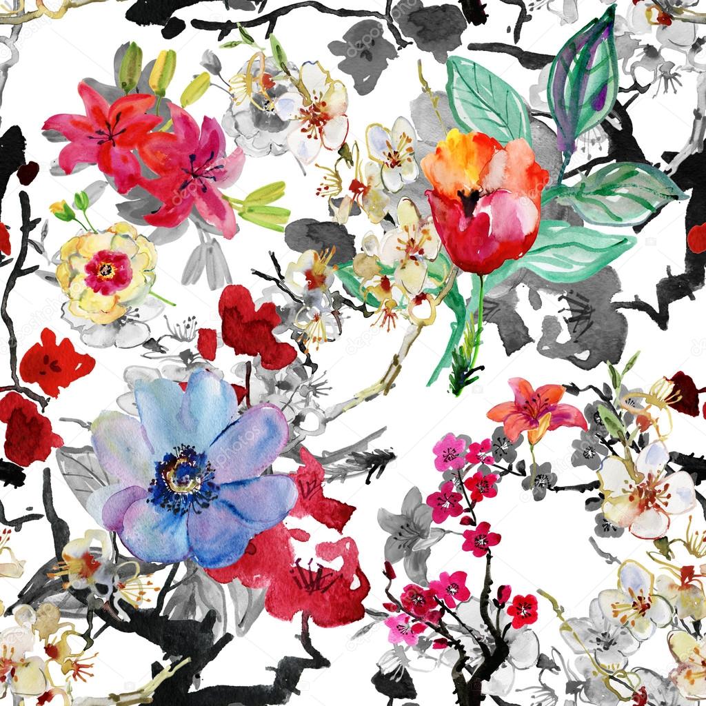 Seamless Real Flower Background