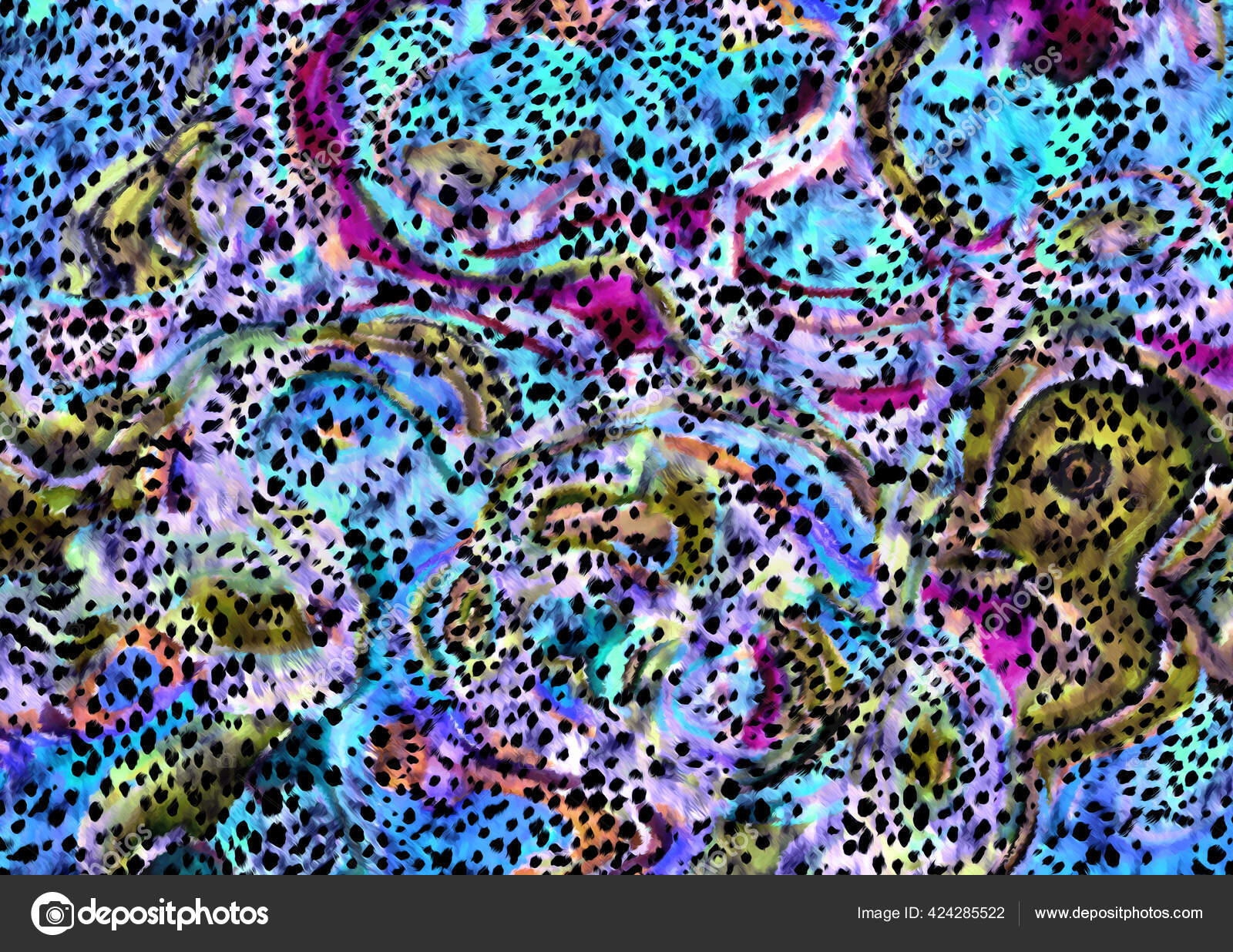 Abstract Exotic Leopard Skin Pattern — Stock Photo © redmedss #424285522