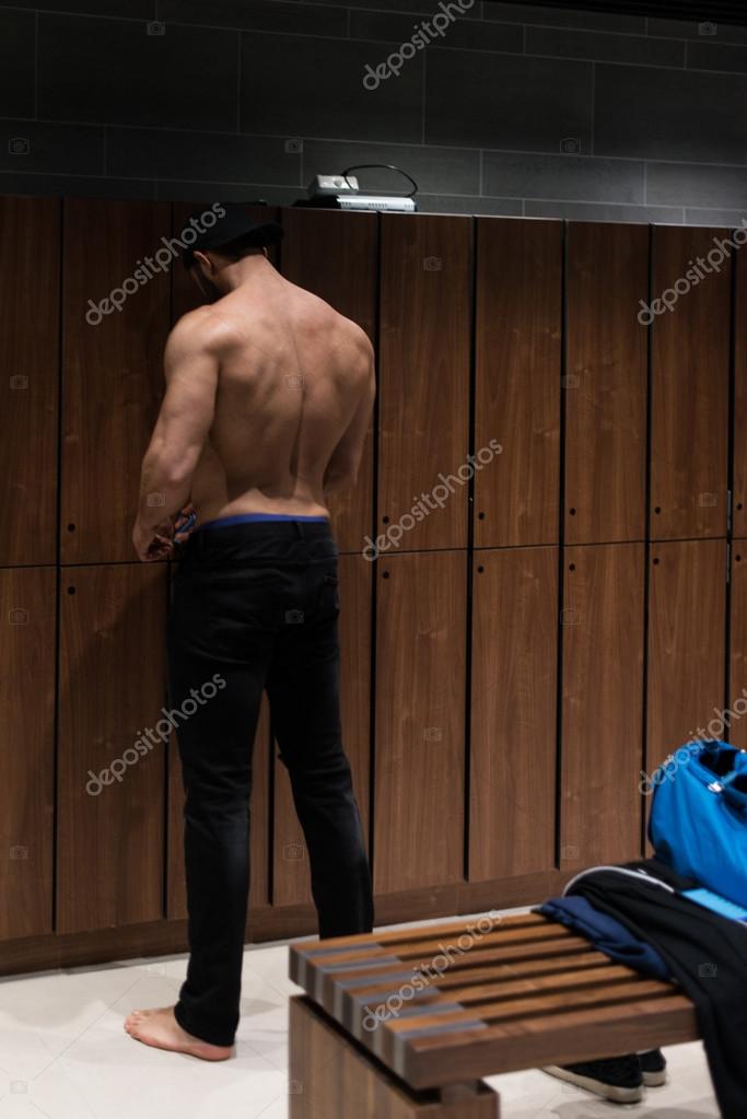 Adult Man In Locker Room Opening Locker Door — Stock Photo © ibrak ...