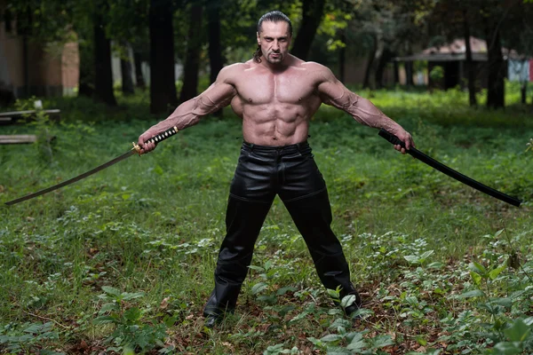 Strong Man With Samurai Sword - Stock Image - Everypixel