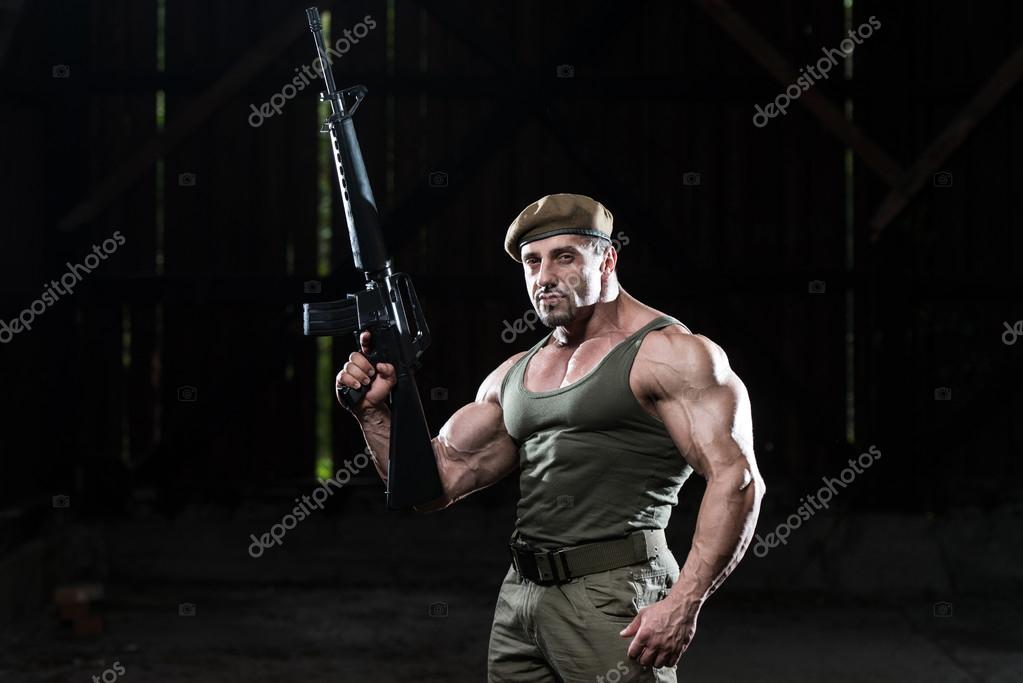 Gatling Gun In Action