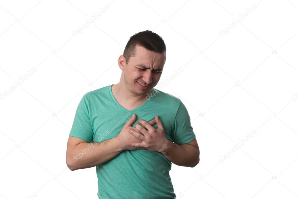 Young Man Having A Heart Attack — Stock Photo © ibrak #68132793