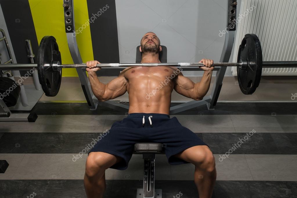 Man On Bench Workout