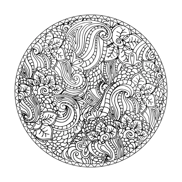 Round coloring book page Stock Vector Image by ©ilonitta #114857256