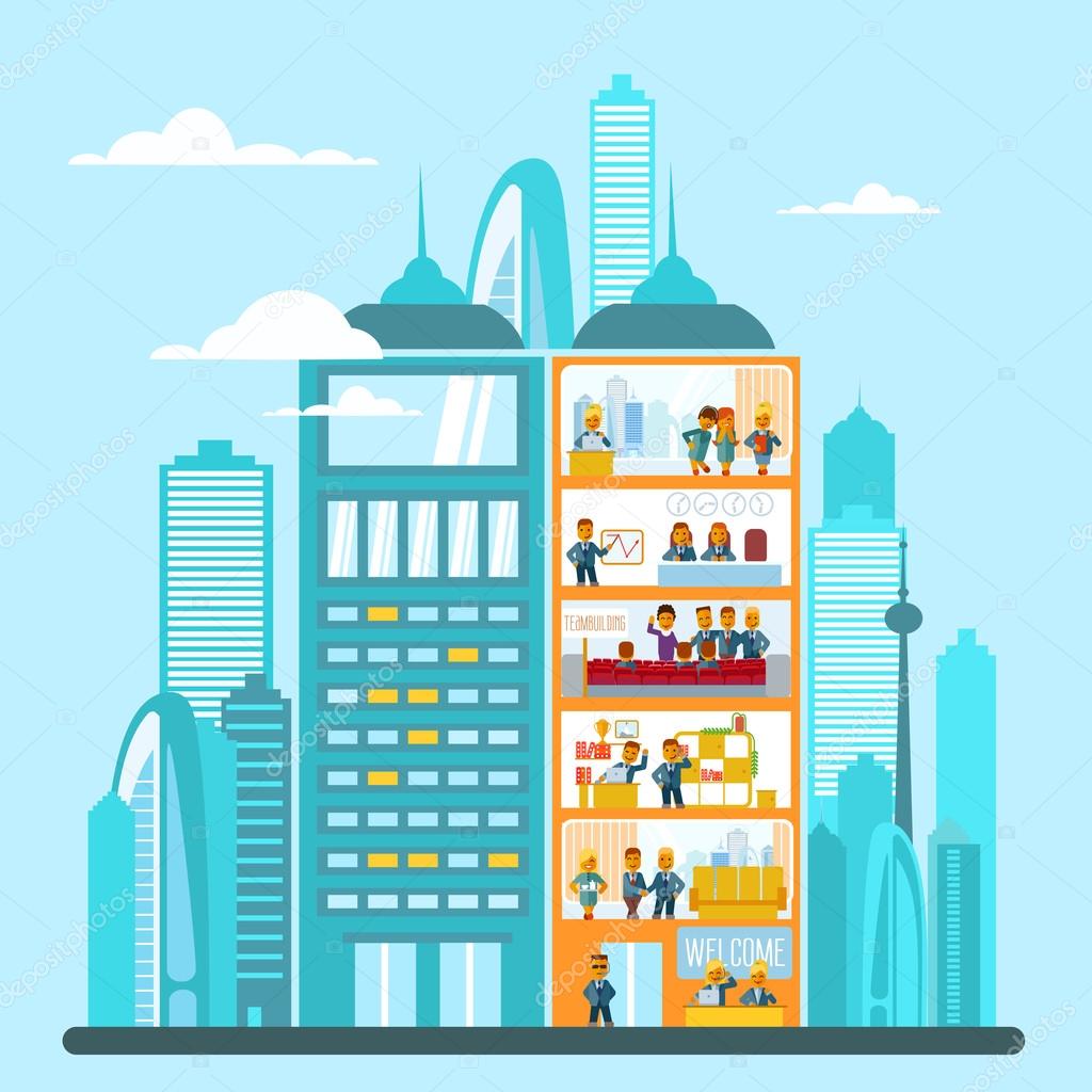 Corporate Building Vector