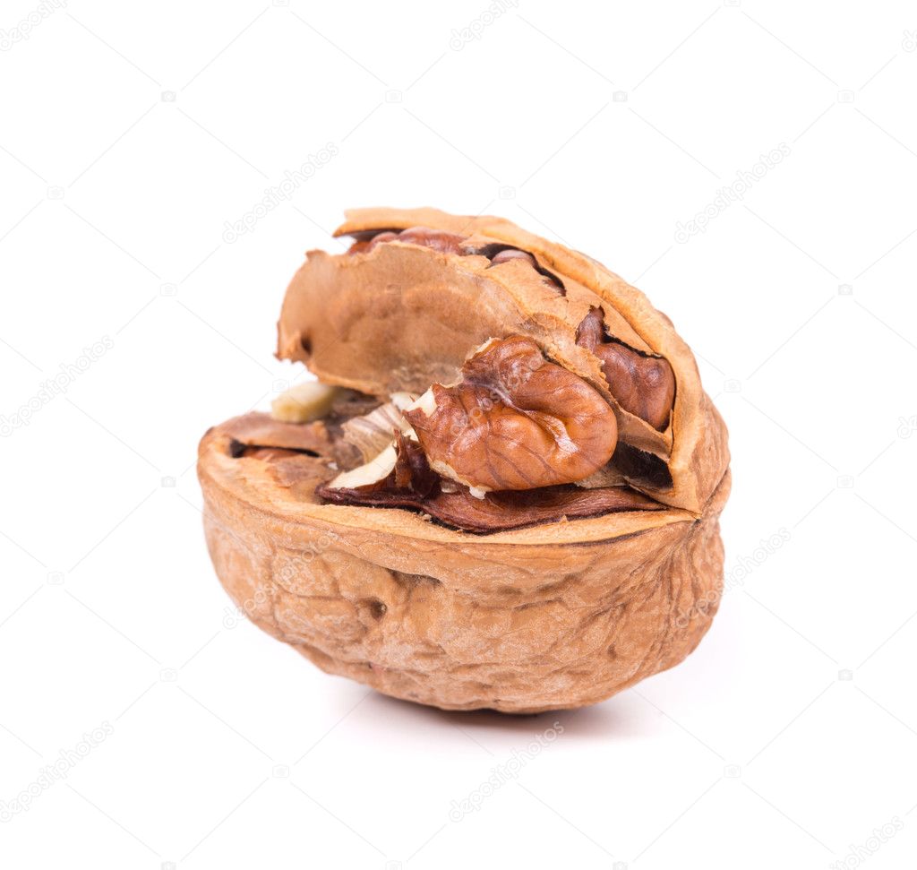 Cracked walnut. Stock Photo by ©indigolotos 55293225