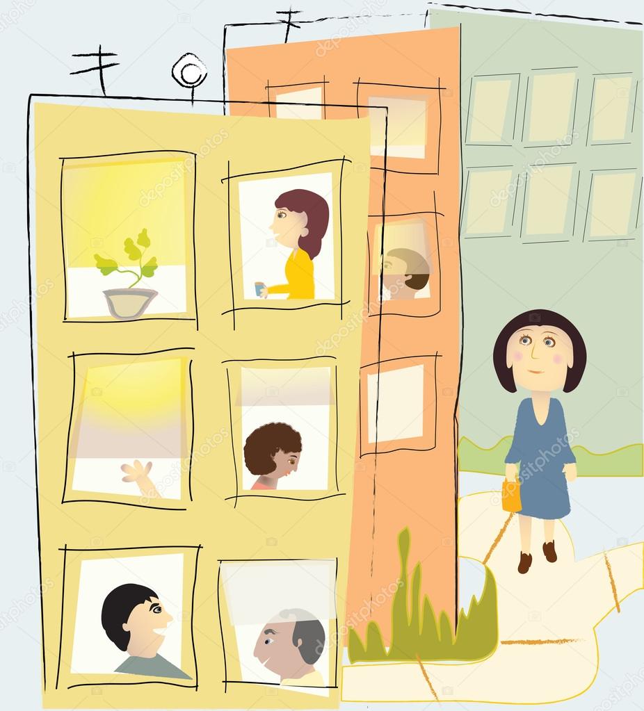 City Neighbors Stock Vector Image by ©Birgit247 #81834888