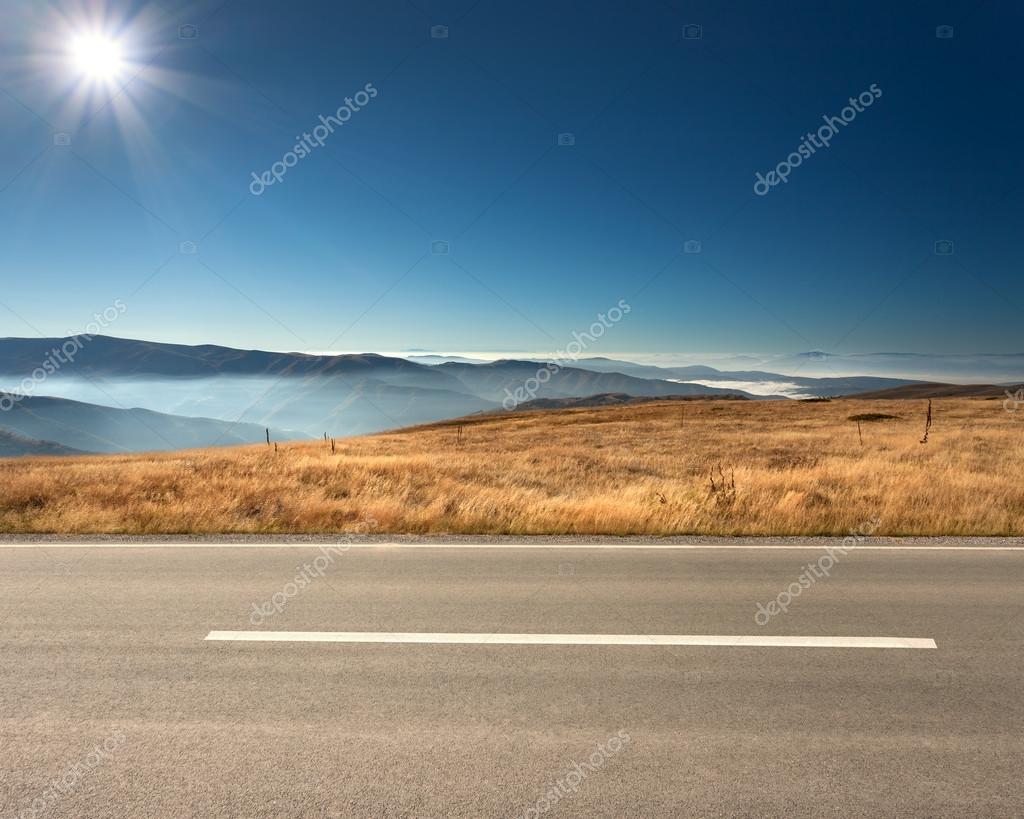 Empty Street Side View