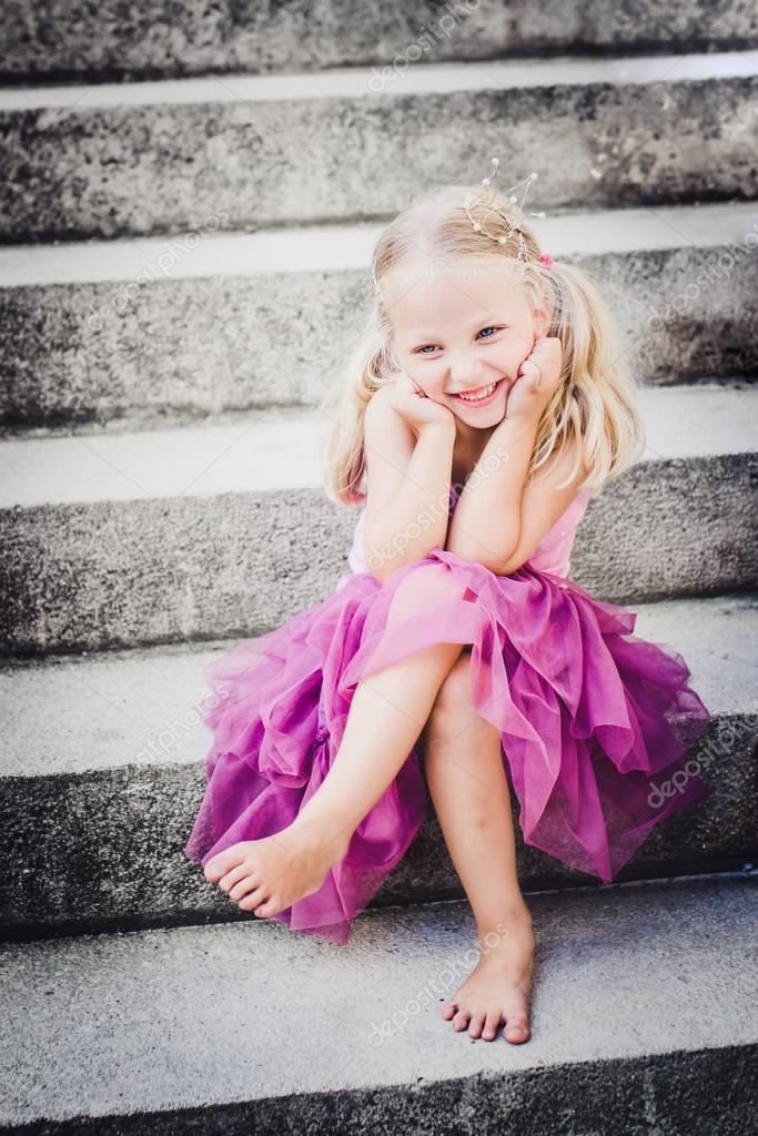 Happy little princess — Stock Photo © locrifa #79966044