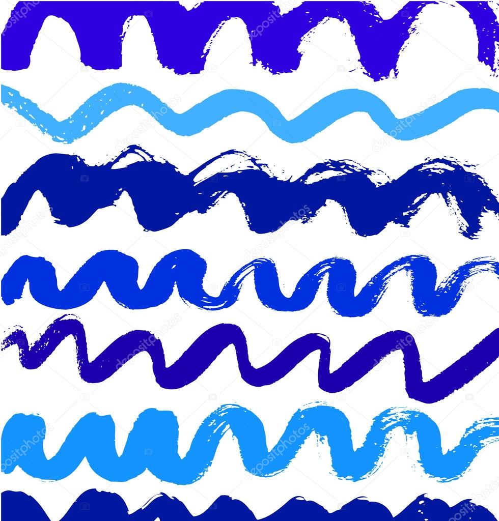 Blue pattern with ink lines Stock Vector Image by ©Silmen #91740902