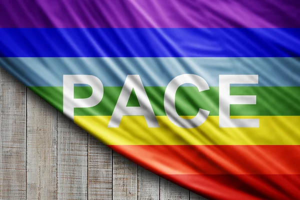 Gay Pride Flag Silk White Background Illustration Stock Photo by ...