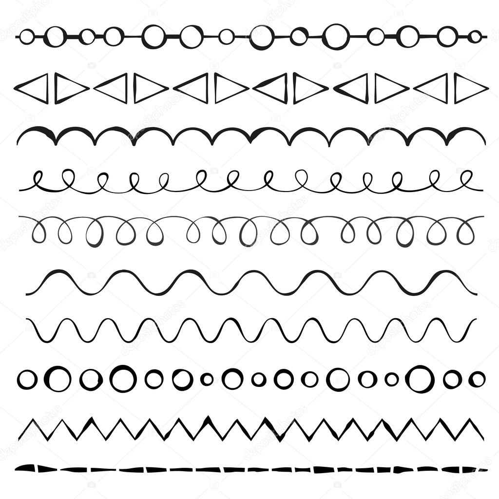 Doodle dividers | Vector doodle dividers — Stock Vector © MKucova #75085527