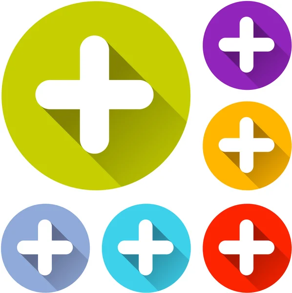 red plus sign icon — Stock Vector © nickylarson #70011325