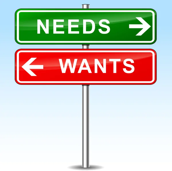 Want versus need Stock Vectors, Royalty Free Want versus need ...