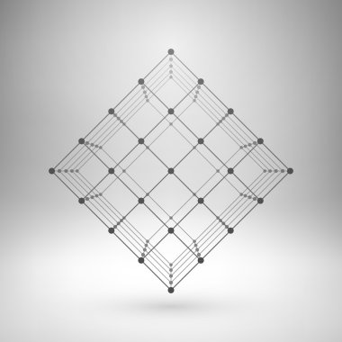 Wireframe mesh polygonal pyramid. Stock Vector Image by ©deomis #64542441