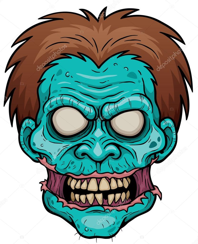 Zombie Face Cartoon