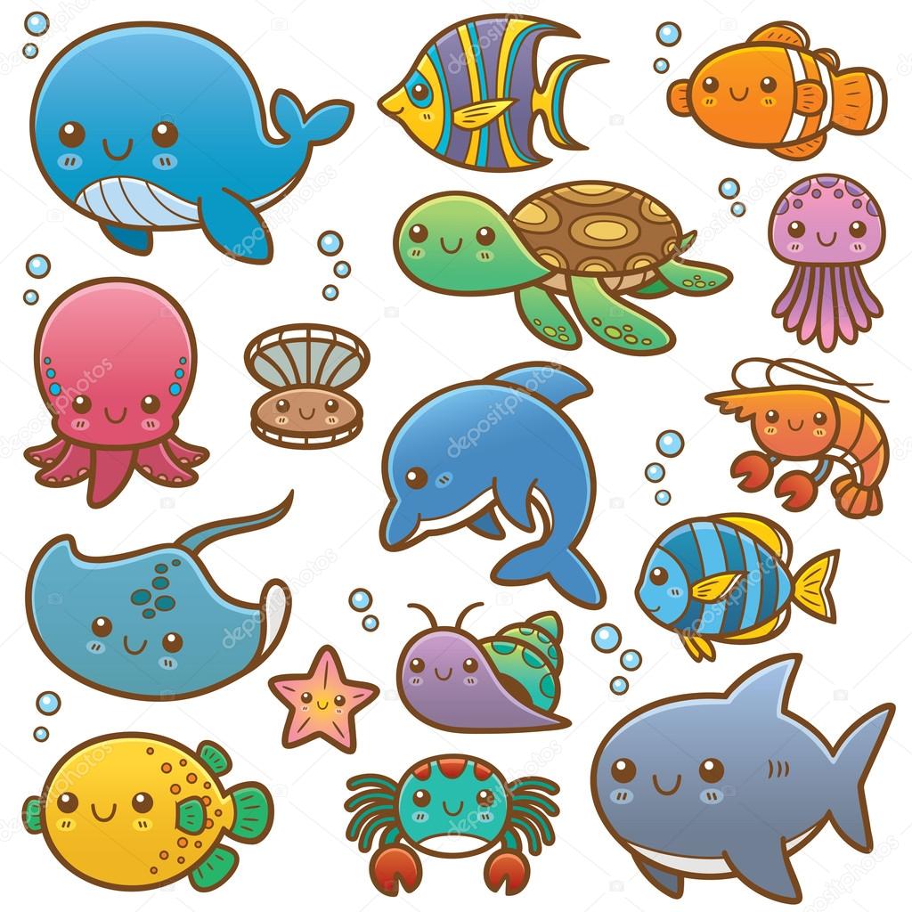 Sea animals Stock Vector Image by ©sararoom #58321031