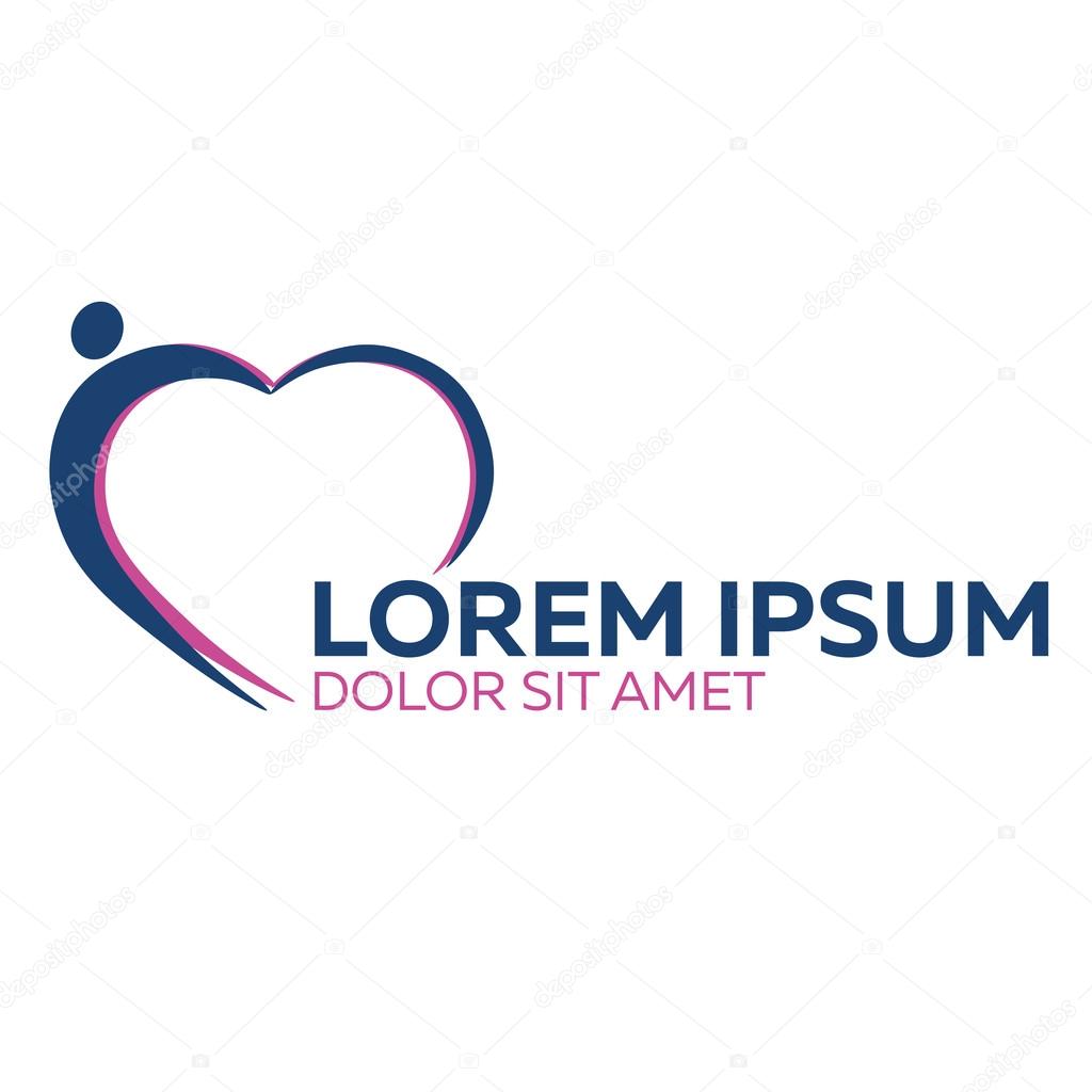 Heart and people logo. Vector logotype Stock Vector Image by ©leo ...