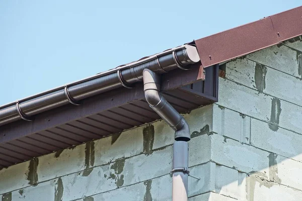 Metal gutters Stock Photos, Royalty Free Metal gutters Images ...