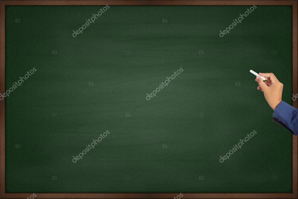 Hand writing with chalk, Chalkboard background — Stock Photo © Naypong ...