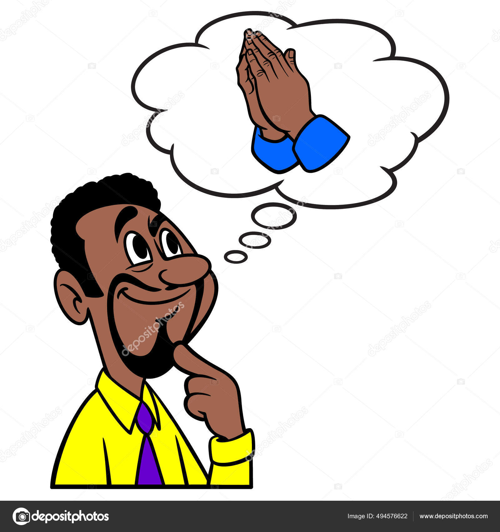 Black Man Praying Clipart