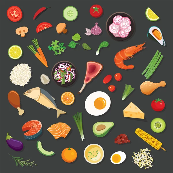 9,392,872 Healthy food collage Vector Images | Depositphotos