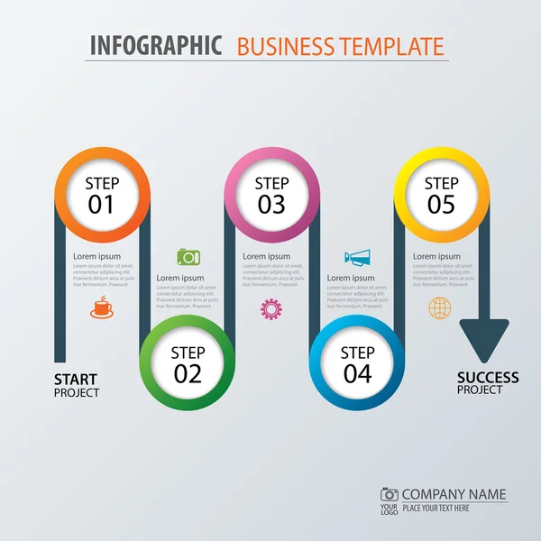 Infographic. Business concept. Colorful circle with icons. Vector illustration ⬇ Vector Image by ...