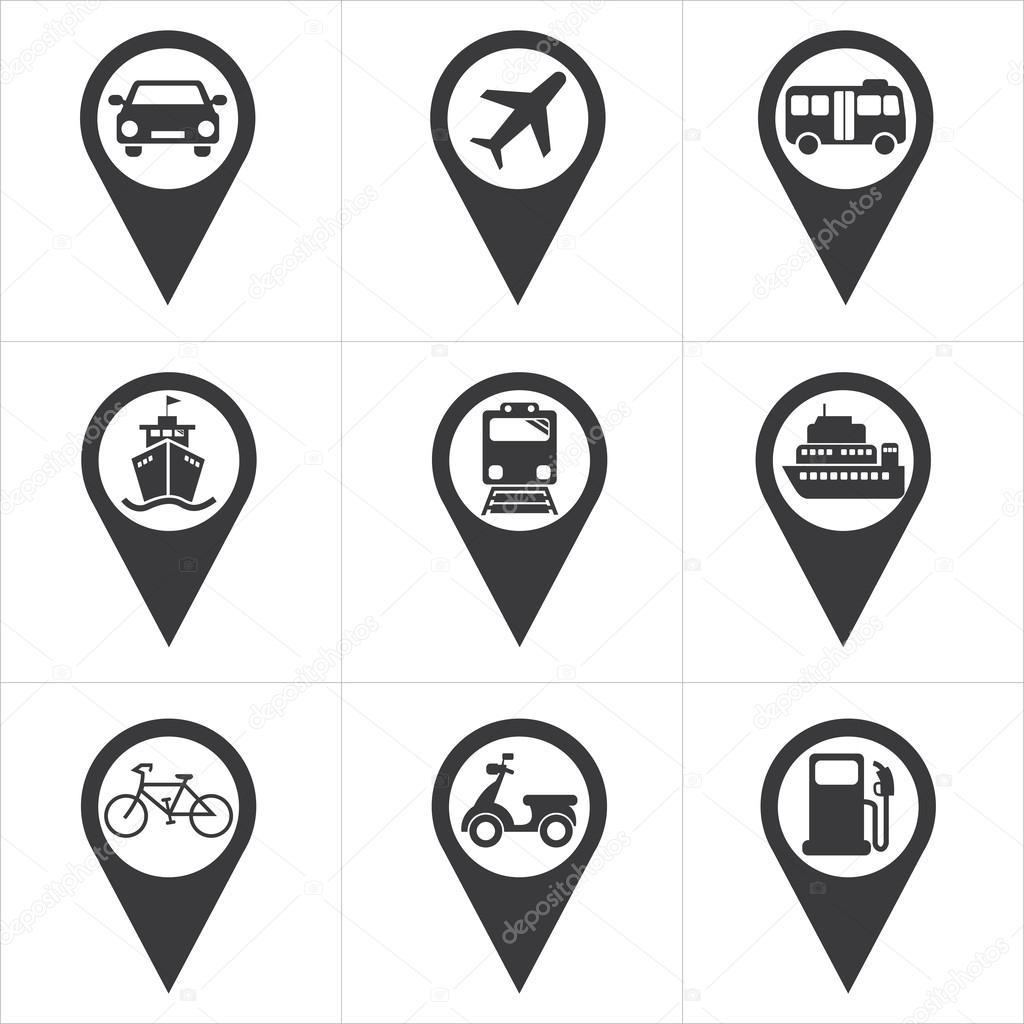 Icons pin check in place Stock Vector Image by ©kaisorn4 #56423329