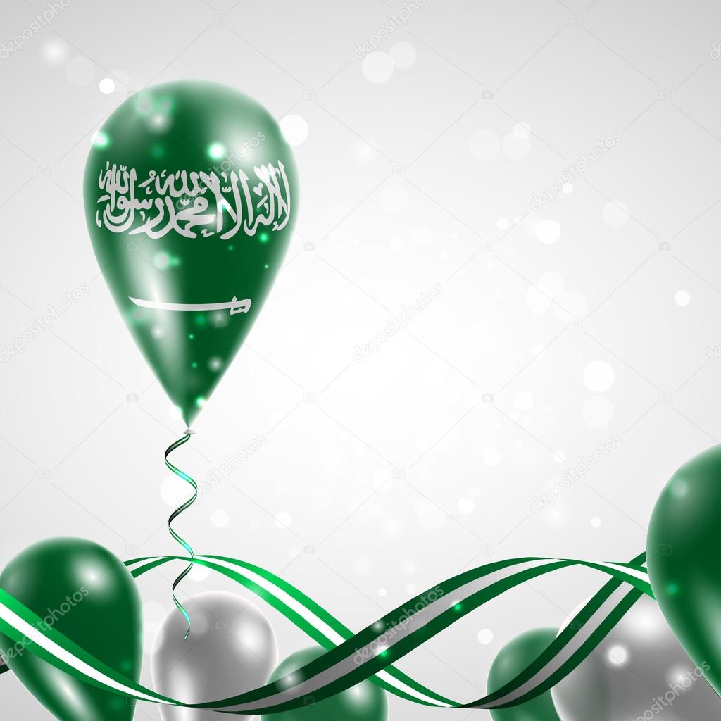 Flag of Saudi Arabia on balloon — Stock Vector © MarynaBolsunova #64119451