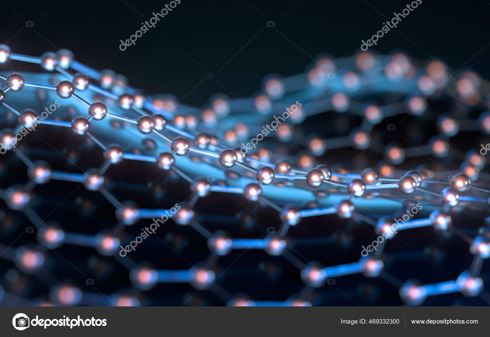 Biochemistry Scientific Node Molecular Connection Rendering Computer ...