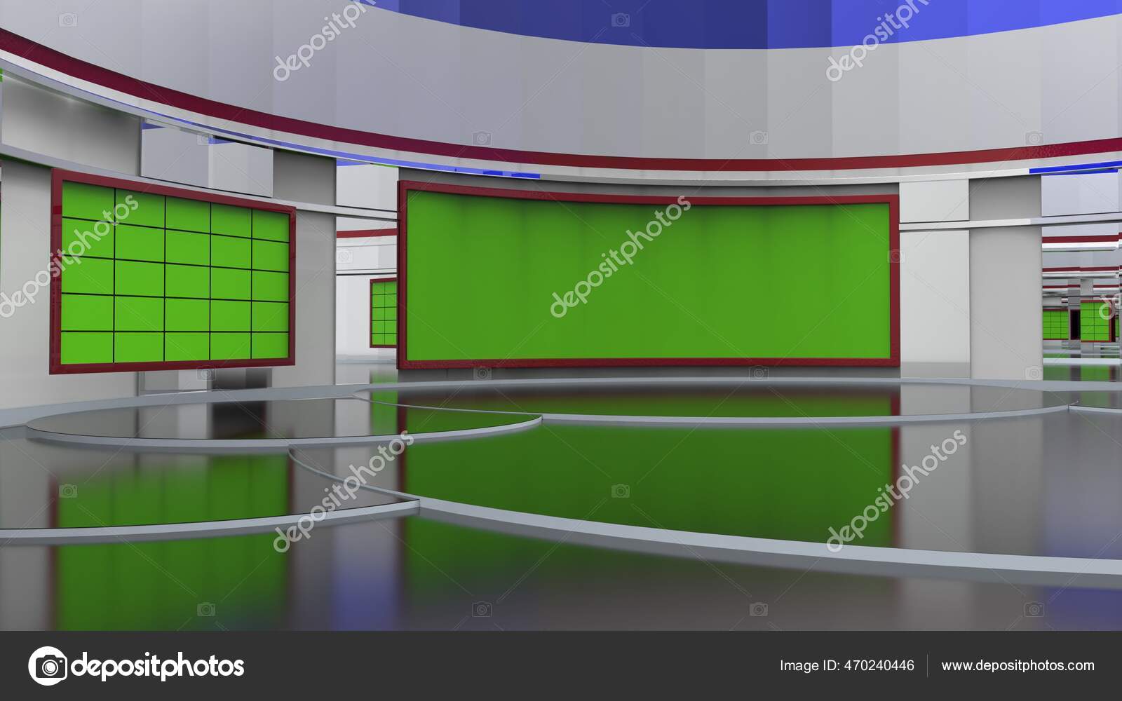 News Studio Backdrop Shows Wall Virtual News Studio Background ...