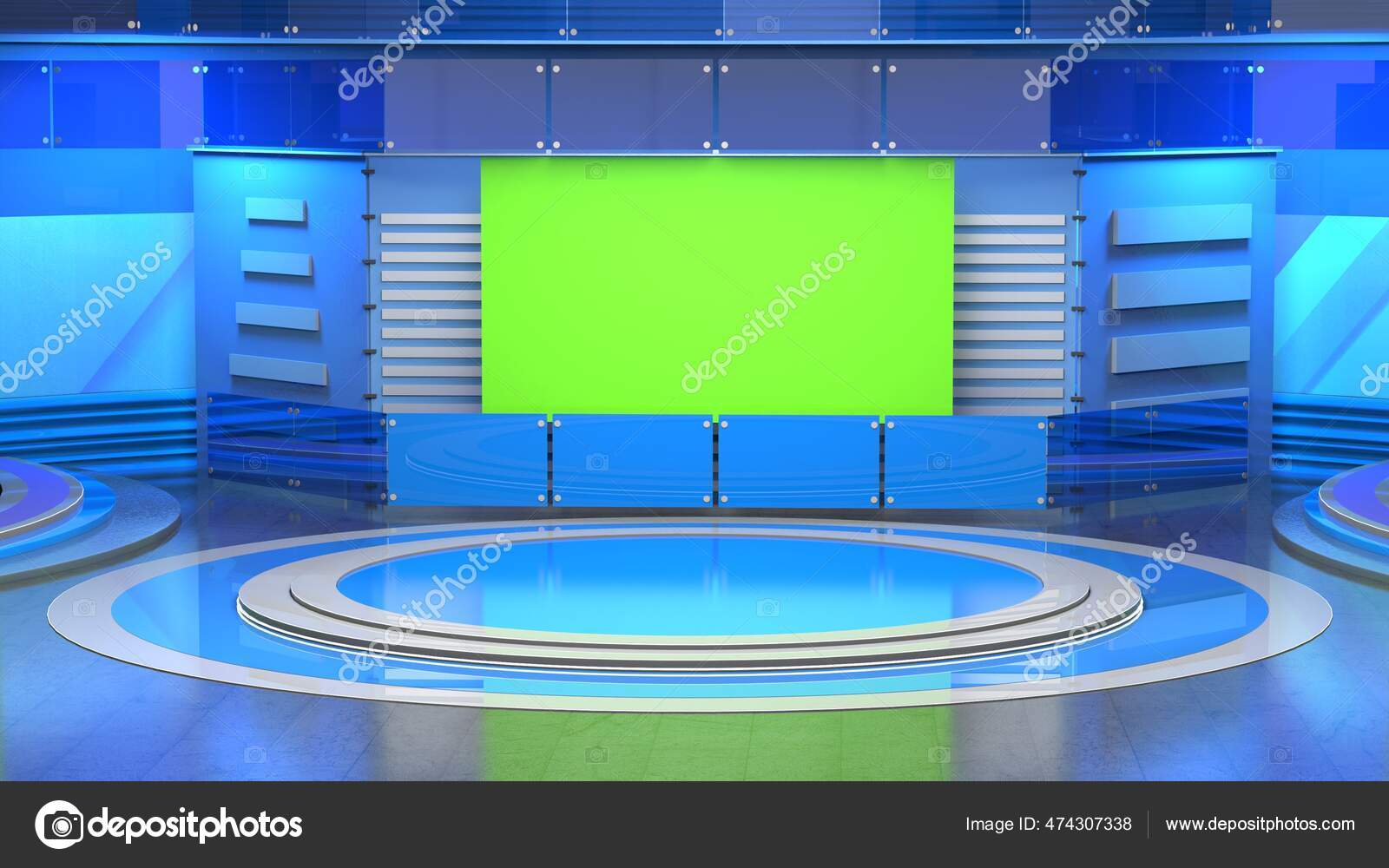 Estudio Noticias Telón Fondo Para Programas Televisión Wall Virtual ...