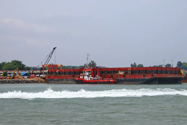 Dredging barge gravel transport Stock Photos, Royalty Free Dredging ...