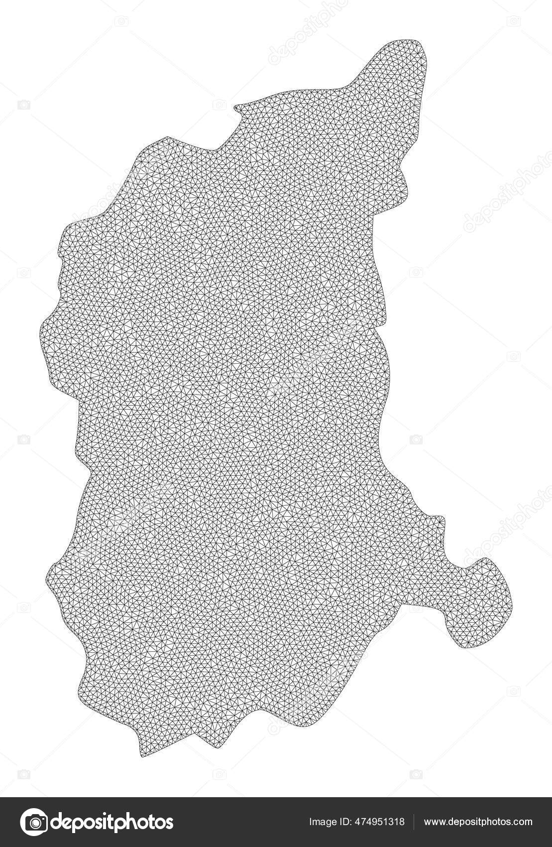 Polygonal Wire Frame Mesh High Resolution Raster Map of Lubusz Province ... Polygonal Wire Frame Mesh High Resolution Raster Map of Lubusz Province ...